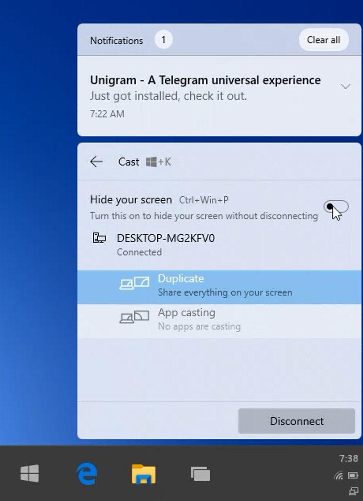 Windows 10X has a new screen-share (casting) UI & an interesting new ...