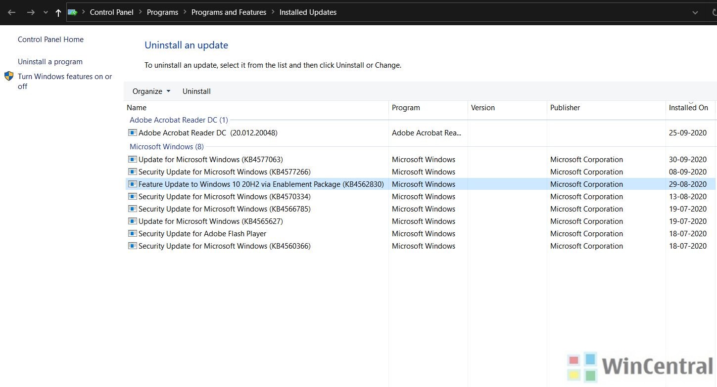Windows 10 20H2 aka Version 2009 aka October 2020 update may be round ...