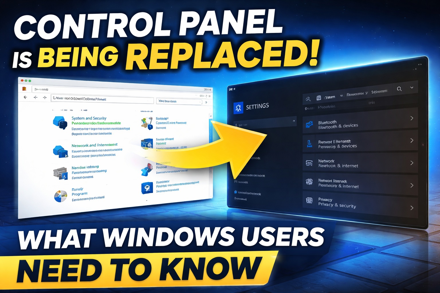 Microsoft Is Replacing Control Panel