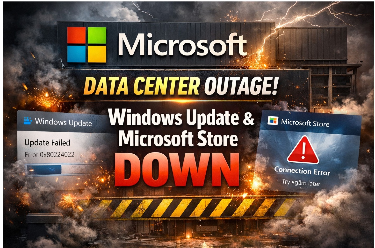 Microsoft Data Center Outage Breaks Windows Update & Store
