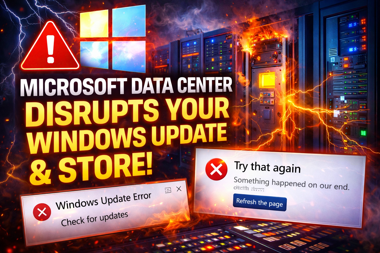 Microsoft Data Center Outage Disrupts Windows Update, Store
