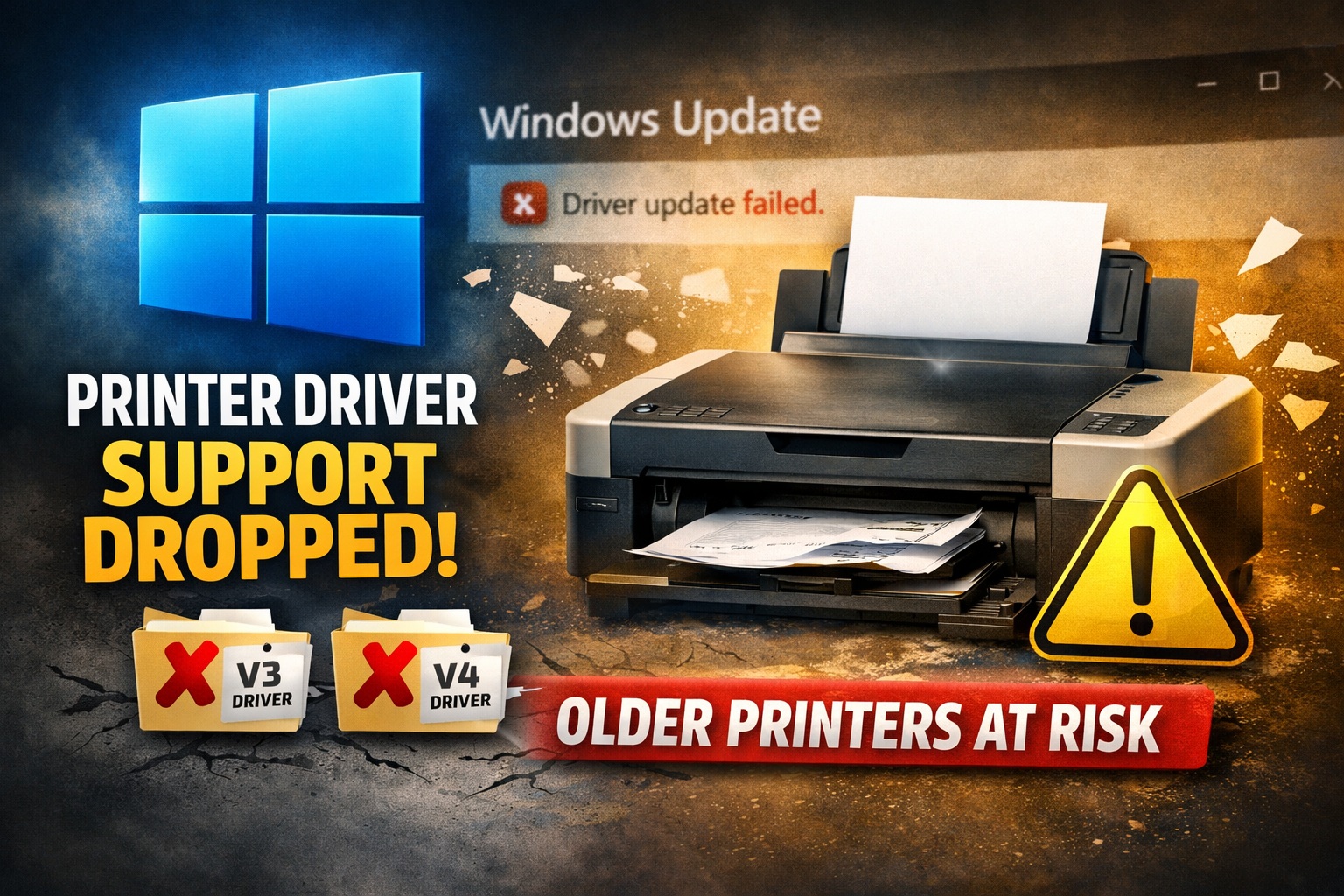 Windows Update Drops V3/V4 Printer Drivers