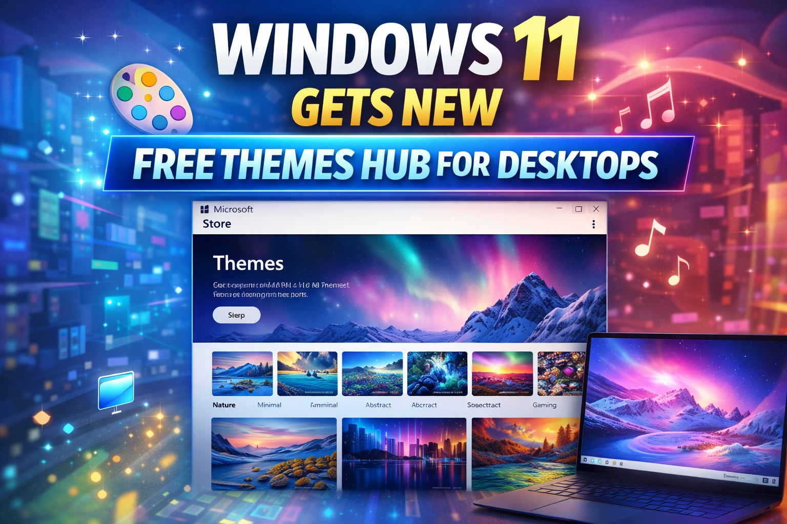 Windows 11 Gets New Free Themes Hub for Desktops