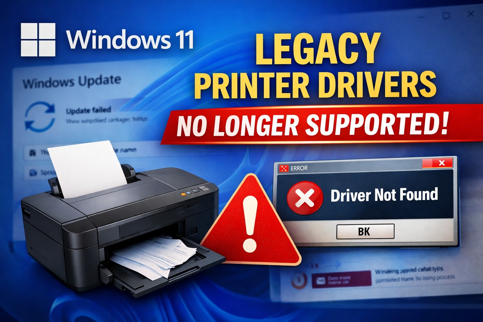 Windows 11 Drops Legacy Printer Drivers