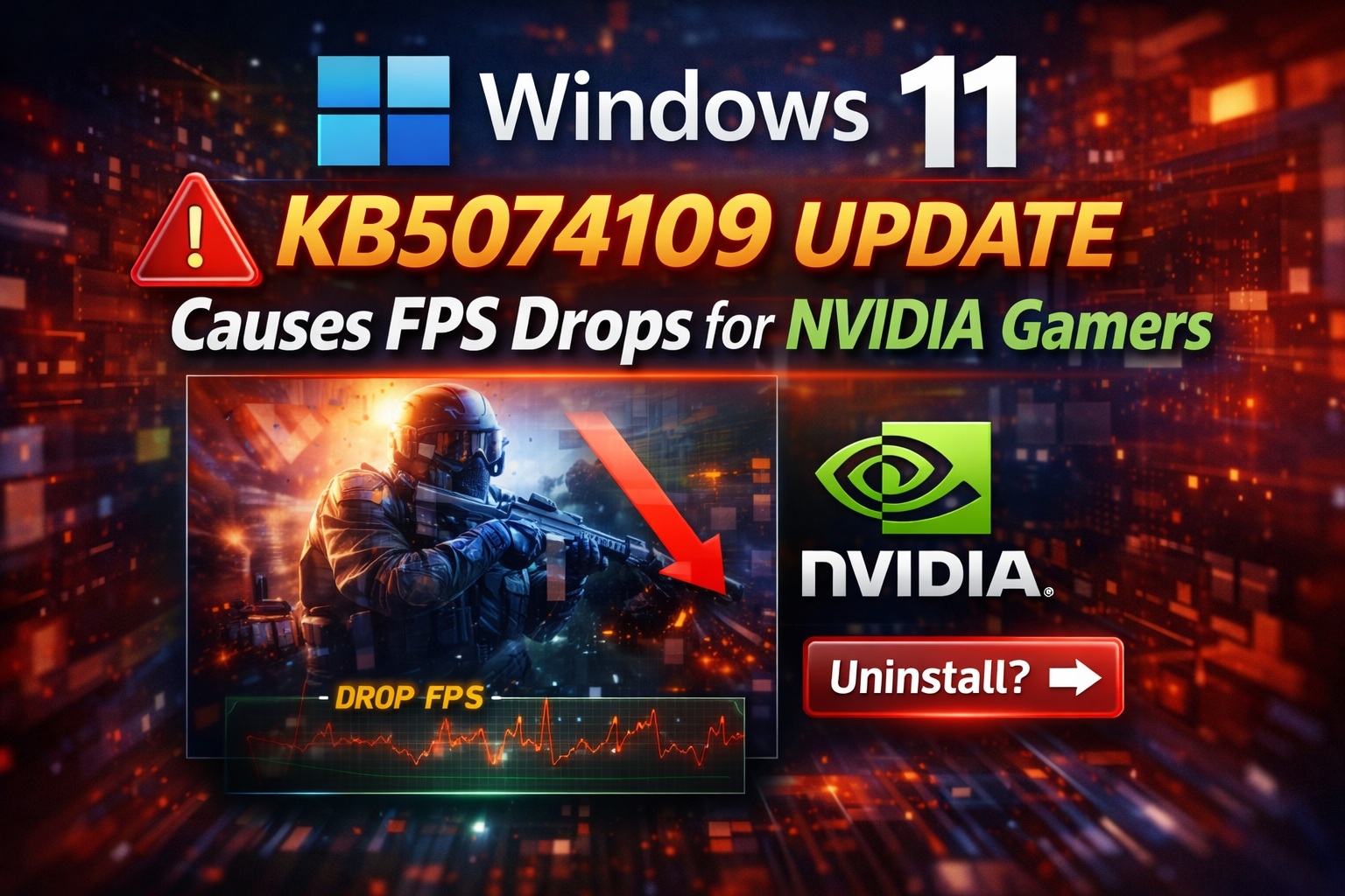 Windows 11 KB5074109 Update Causes FPS Drops for NVIDIA Gamers