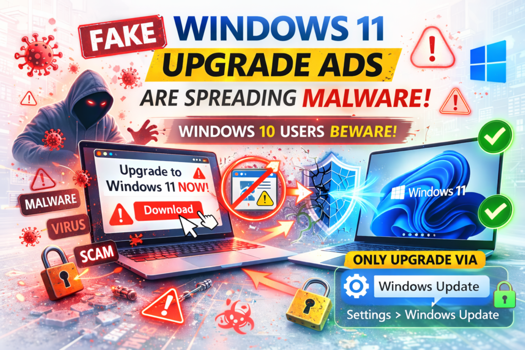 Fake Windows 11 Upgrade Ads Are Spreading Malware